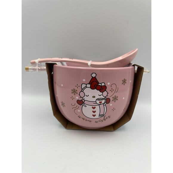 Sanrio | Holiday | New Sanrio Hello Kitty Pink Snowman Ramen Noodle ...